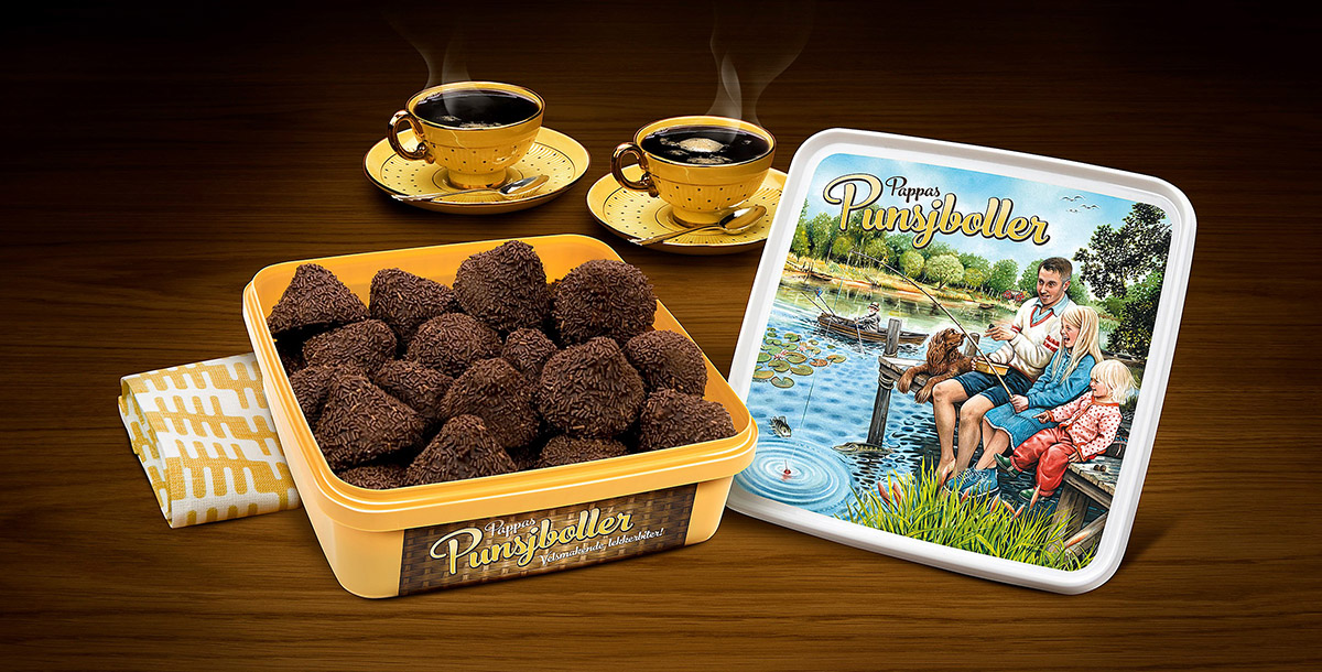 Pappas Punsjboller - Sjokoladeovertrukne lekkerbiter!